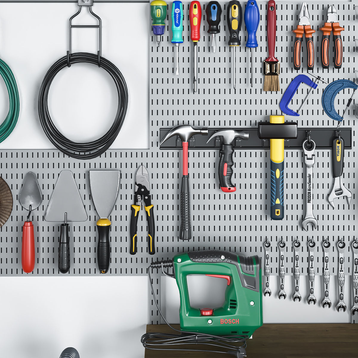 garage tools set 11 3D model | CGTrader