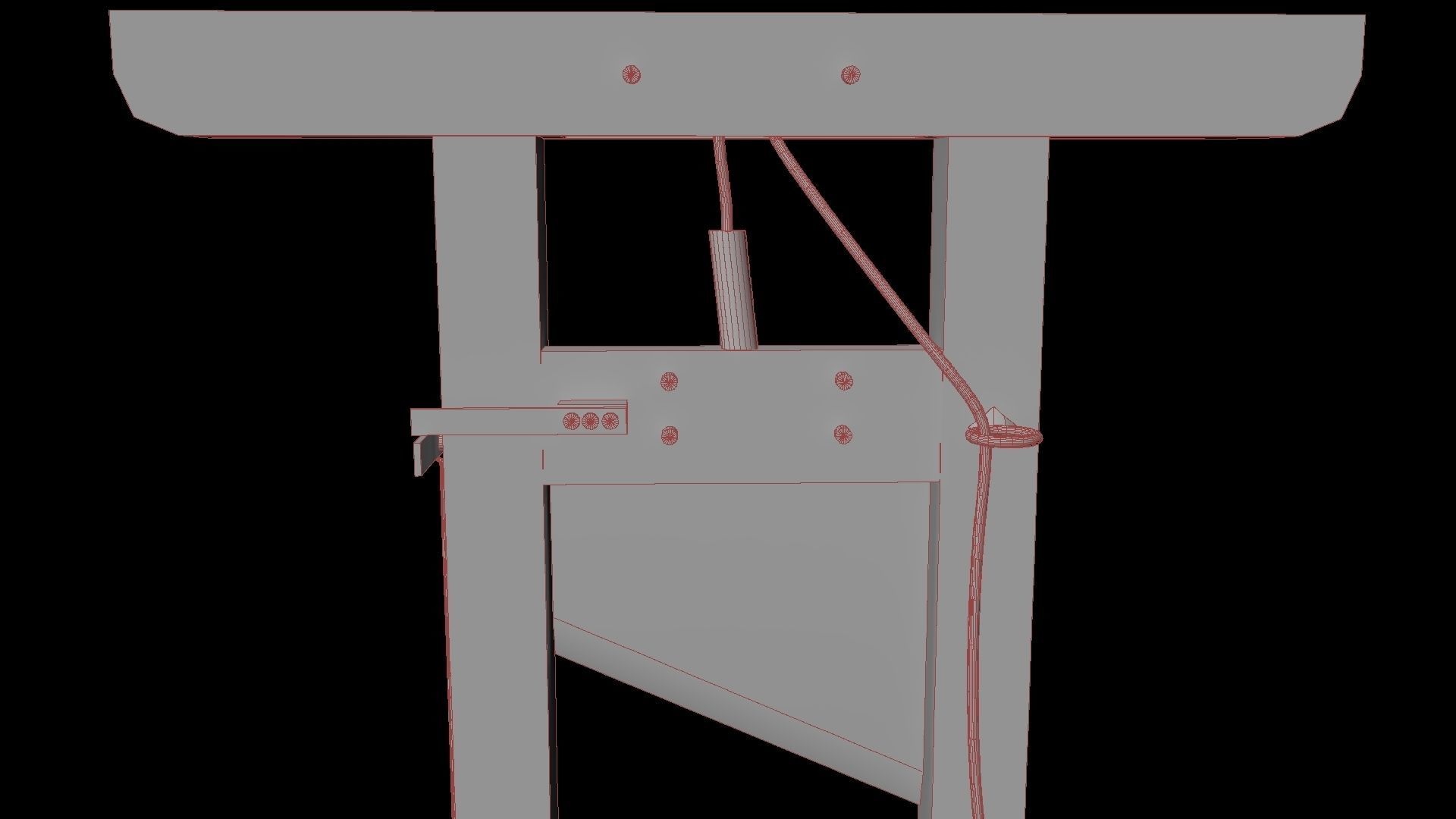 Guillotine Display model 3D model | CGTrader