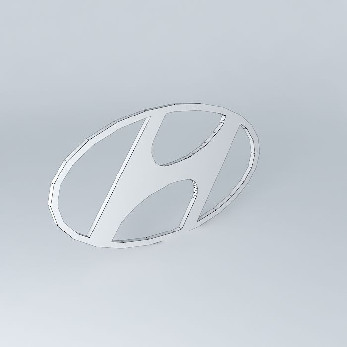 Hyundai logo free 3D model | CGTrader