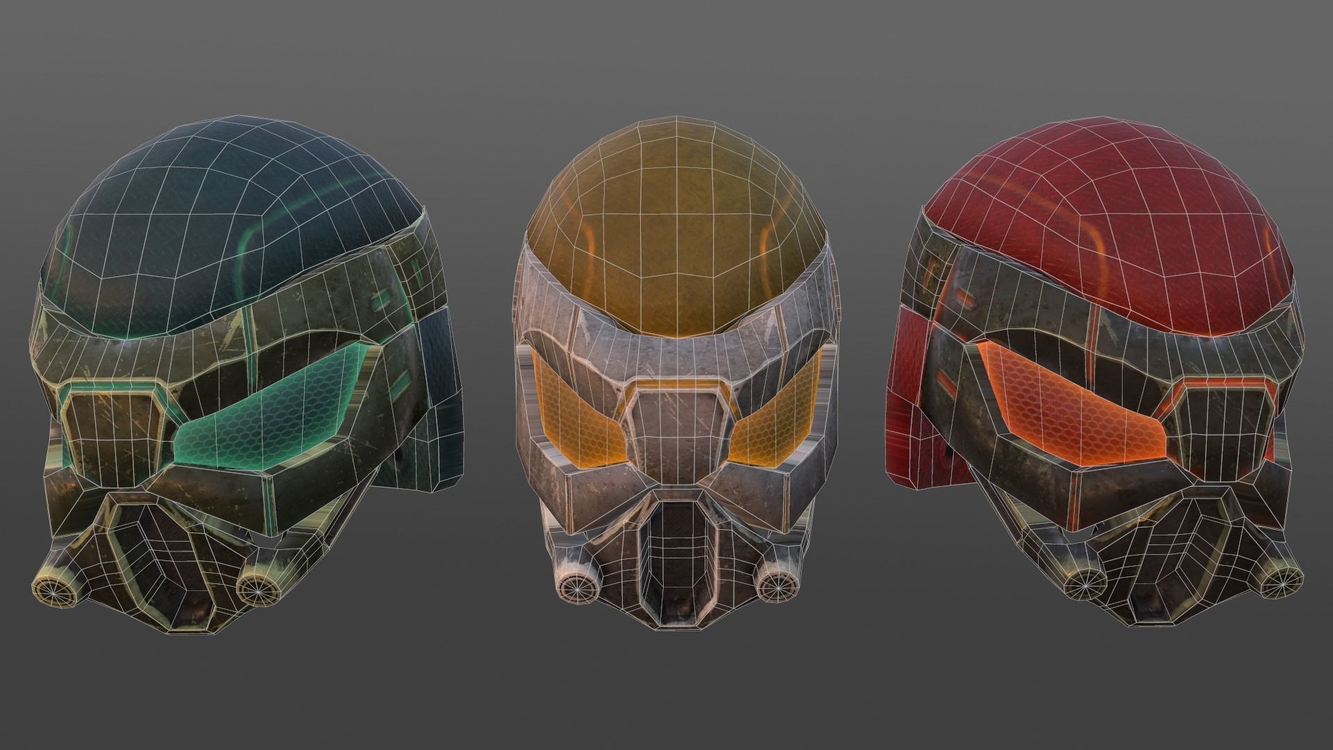 3D model Futuristic helmet VR / AR / low-poly | CGTrader