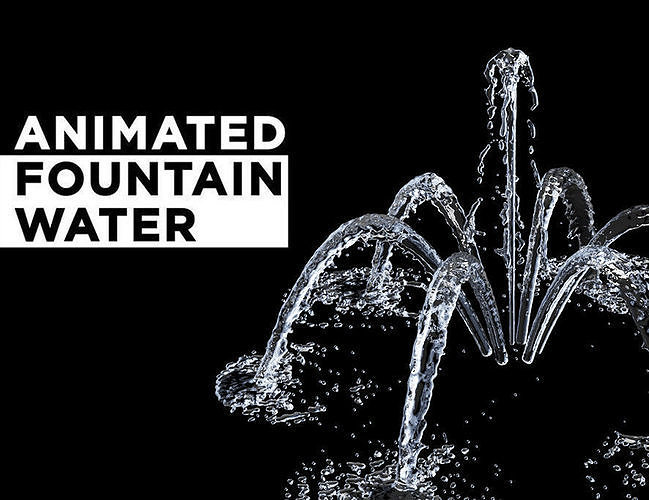 Fountain Water 3D model animated | CGTrader