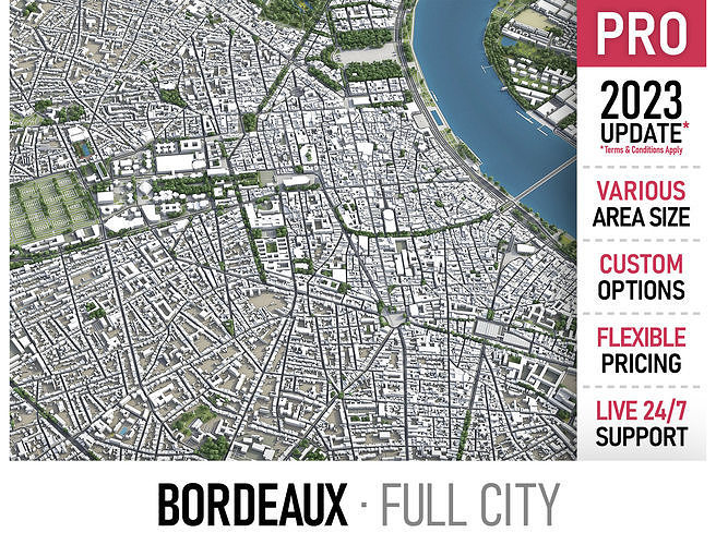 3D model Bordeaux VR / AR / low-poly | CGTrader