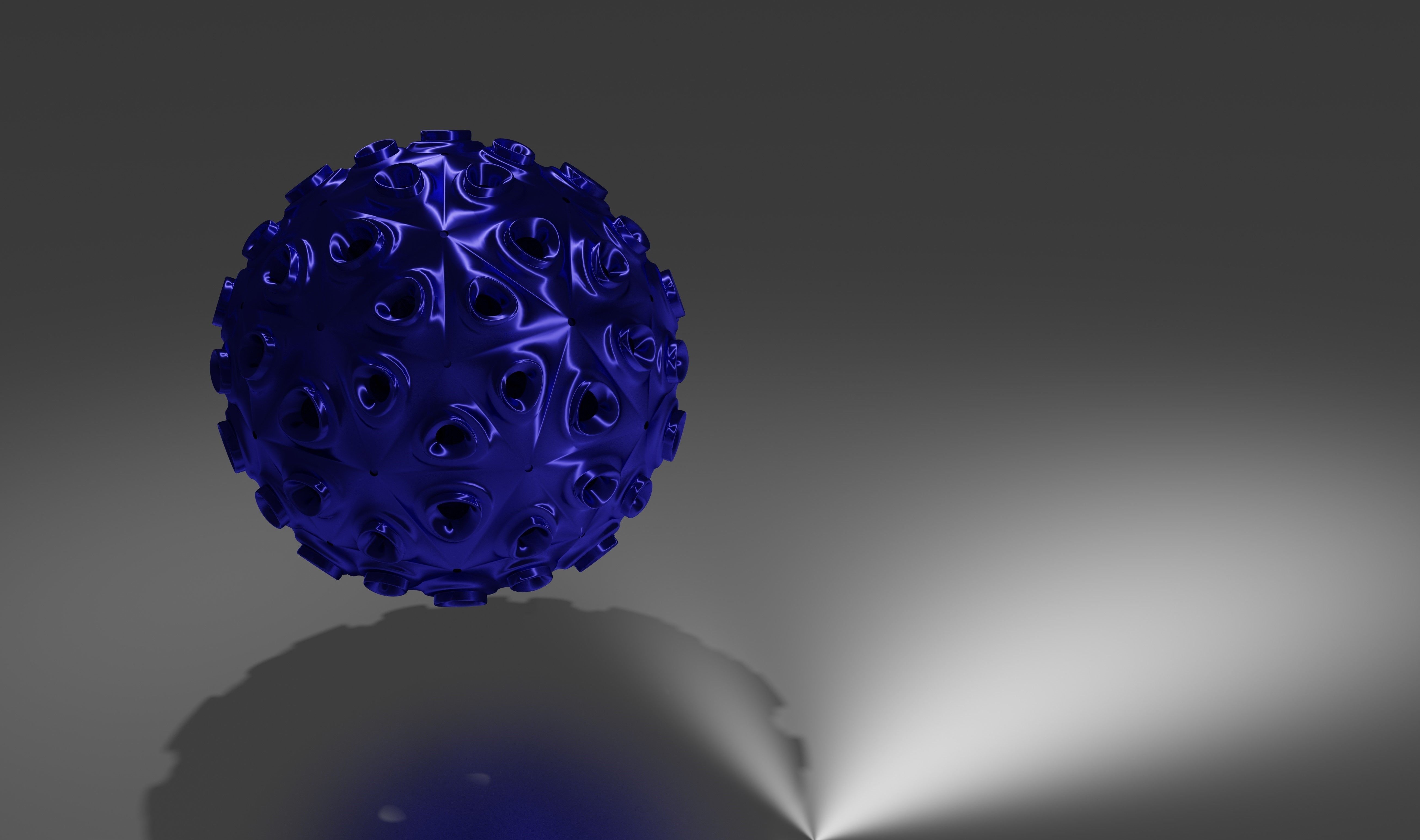 3D Abstract sphere with holes | CGTrader