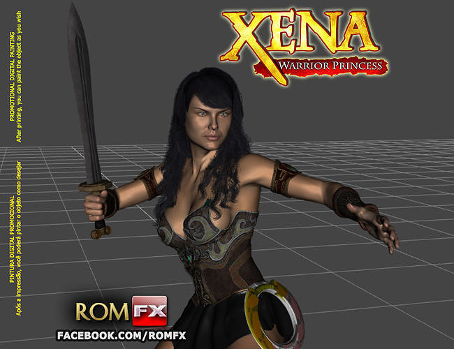 Xena Warrior Princess Figure Printable 3d Model 3d Printable Cgtrader