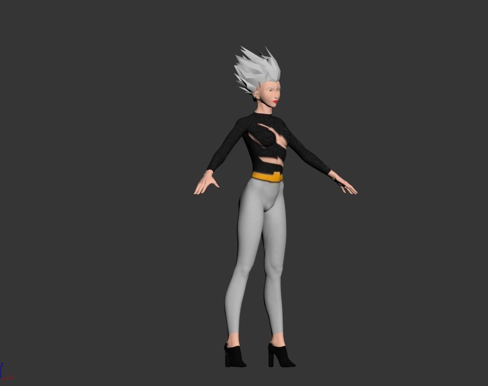3D model Garou Girl - One Punch Man 3D Model VR / AR / low-poly | CGTrader