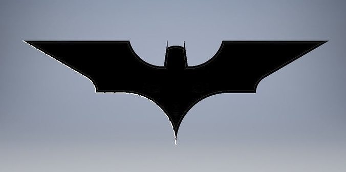 the batarang batman logo free 3D model | CGTrader