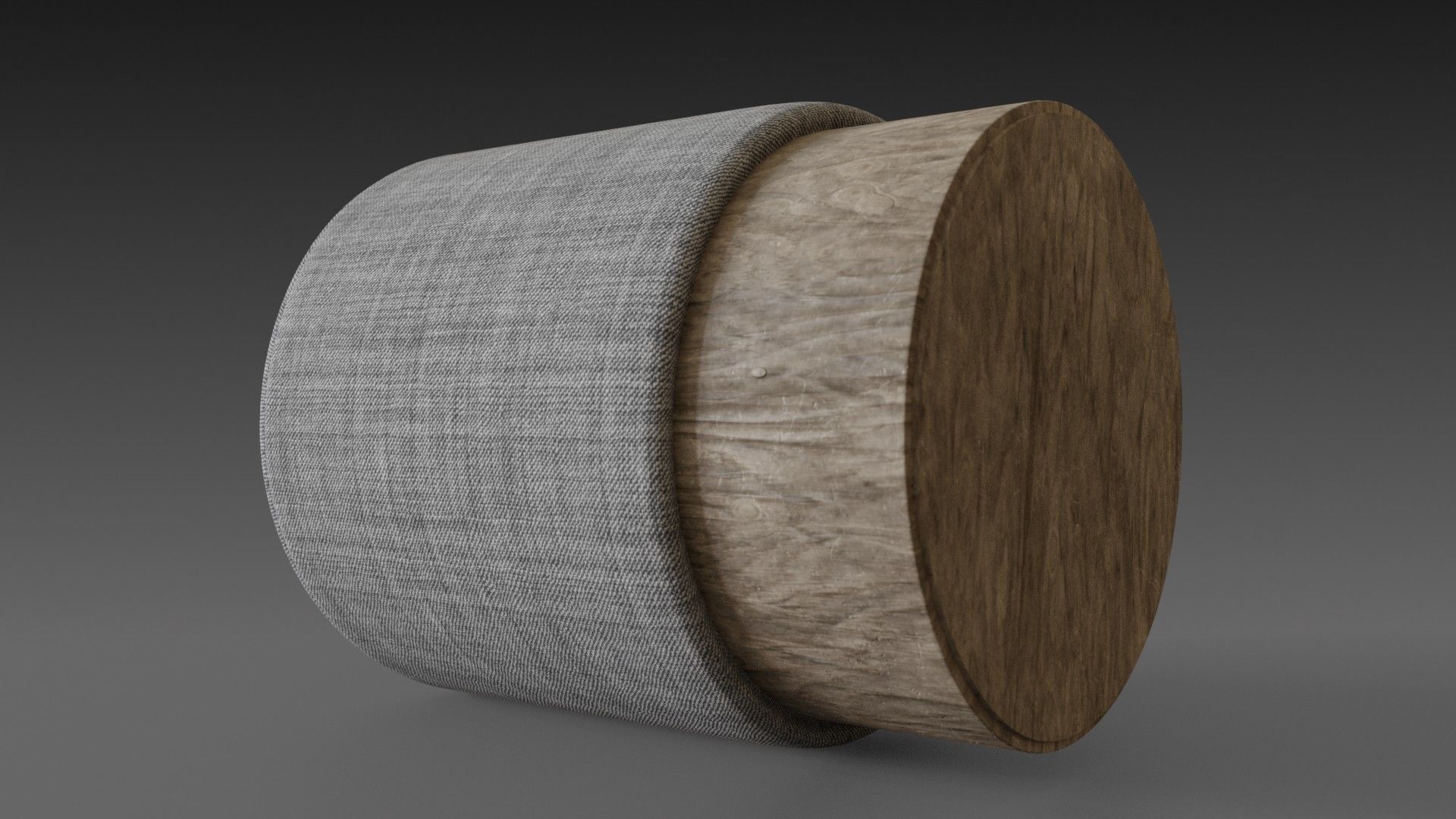 Homemade puf cylinder 3D model | CGTrader