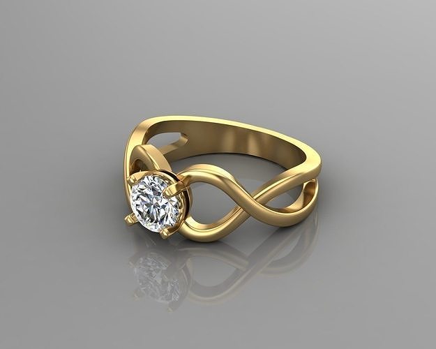 gold ring jewellery 3D model 3D printable | CGTrader