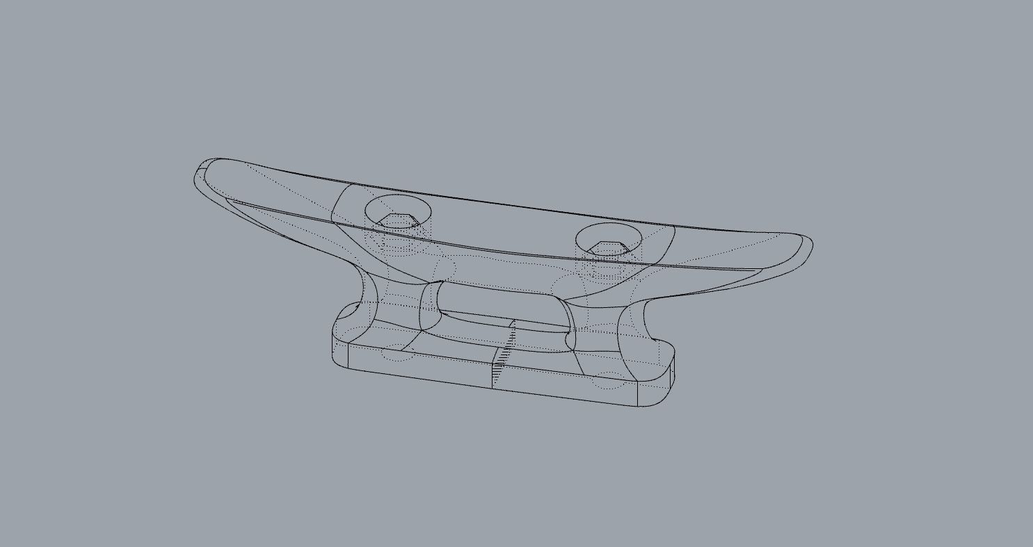 Nautical Cleat 3D model 3D printable | CGTrader