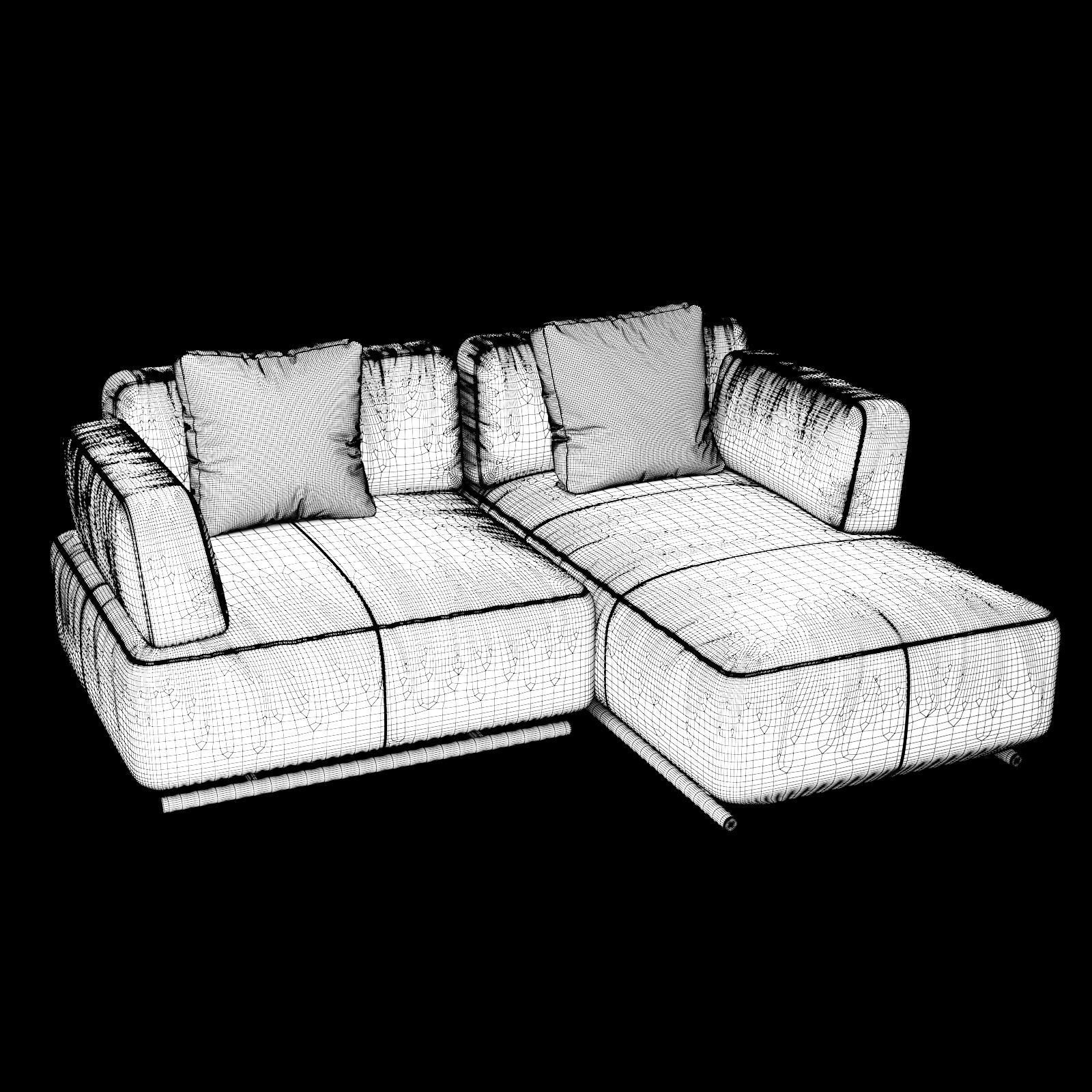 Natuzzi Cava sofa 2 3D model | CGTrader