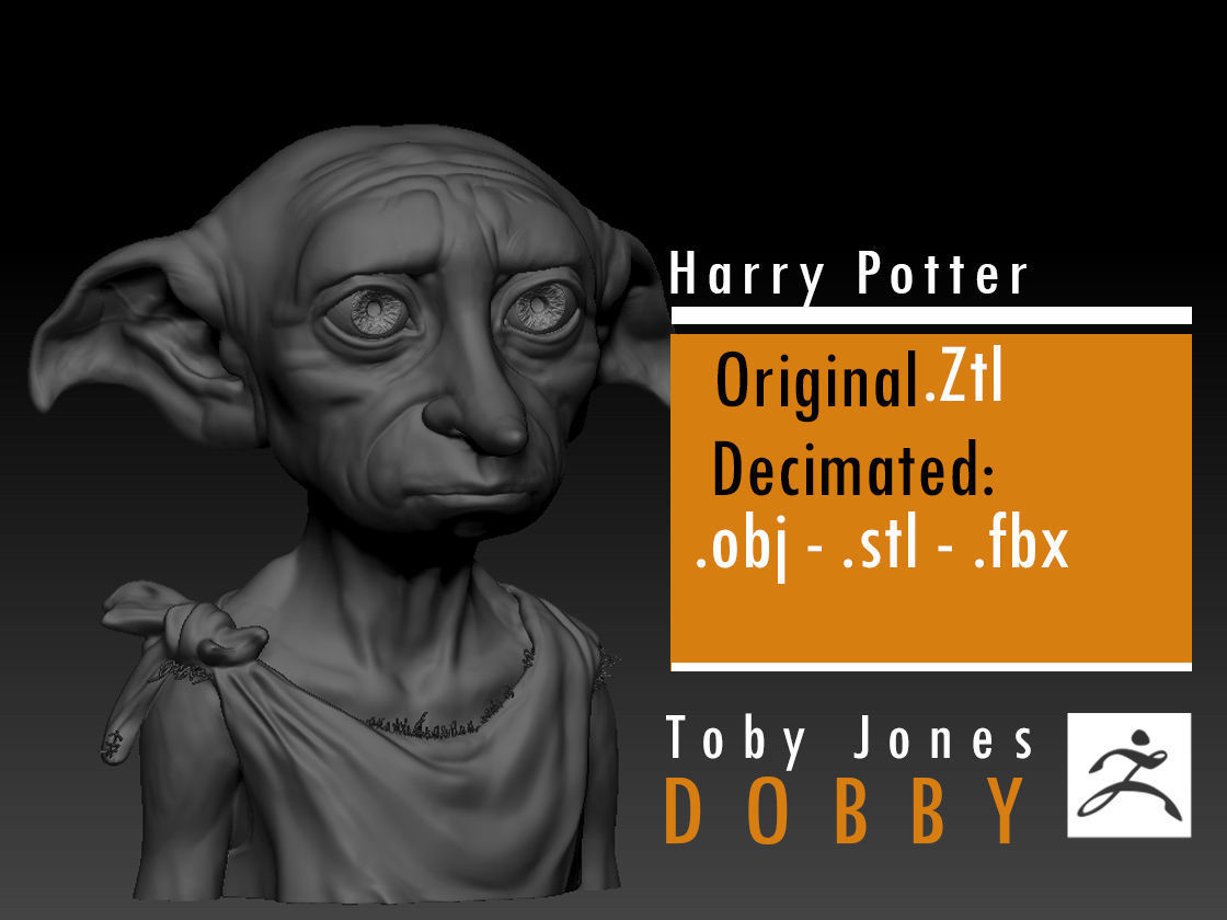 Dobby - Toby Jones - Harry Potter 3D model 3D printable | CGTrader