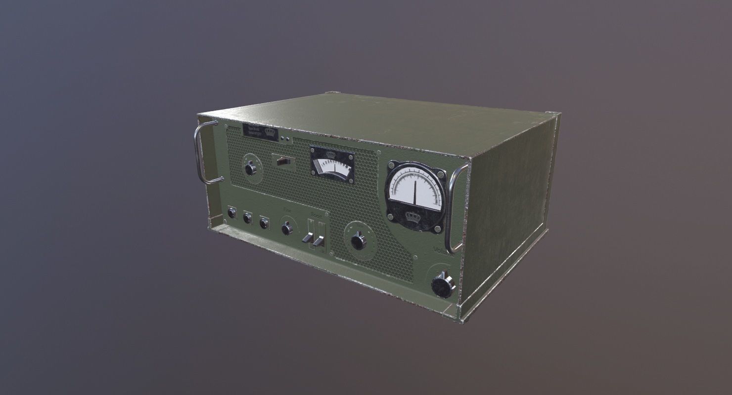 3D model Transmitter Game Ready military device VR / AR / low-poly ...