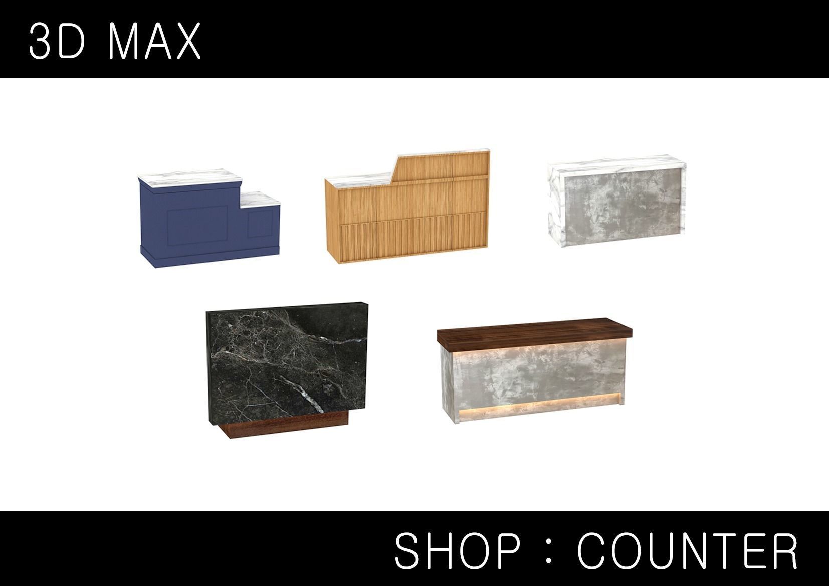 shop counter 3D model | CGTrader