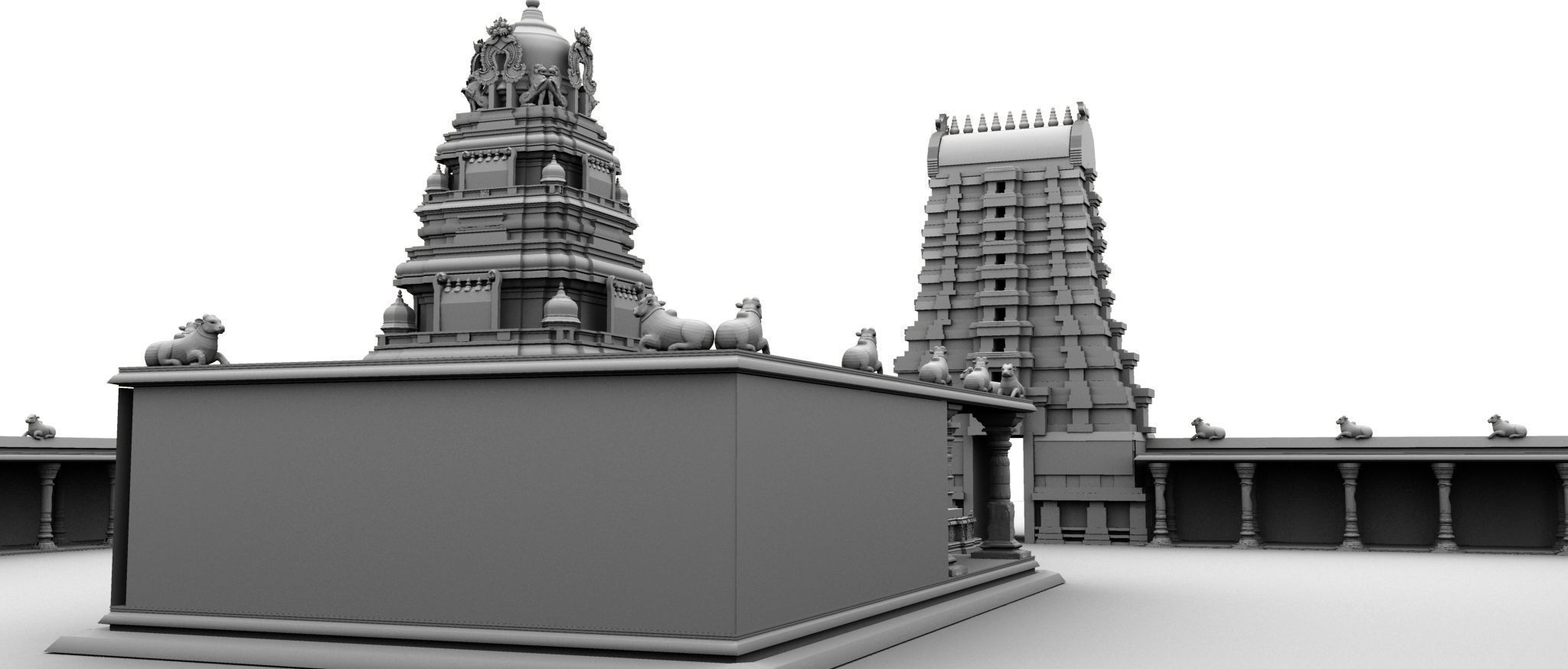 hindu temple 3d model 3D model | CGTrader