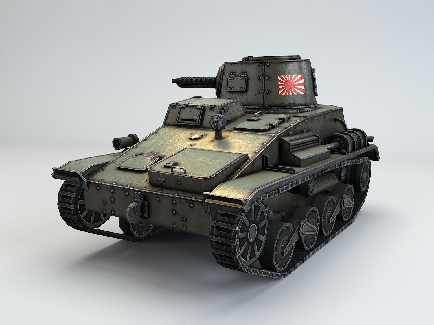 3D model Low Poly Type 94 TK tankette VR / AR / low-poly | CGTrader