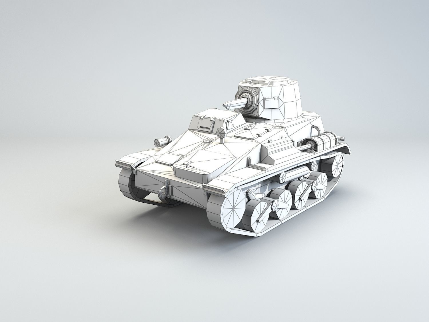 3D model Low Poly Type 94 TK tankette VR / AR / low-poly | CGTrader