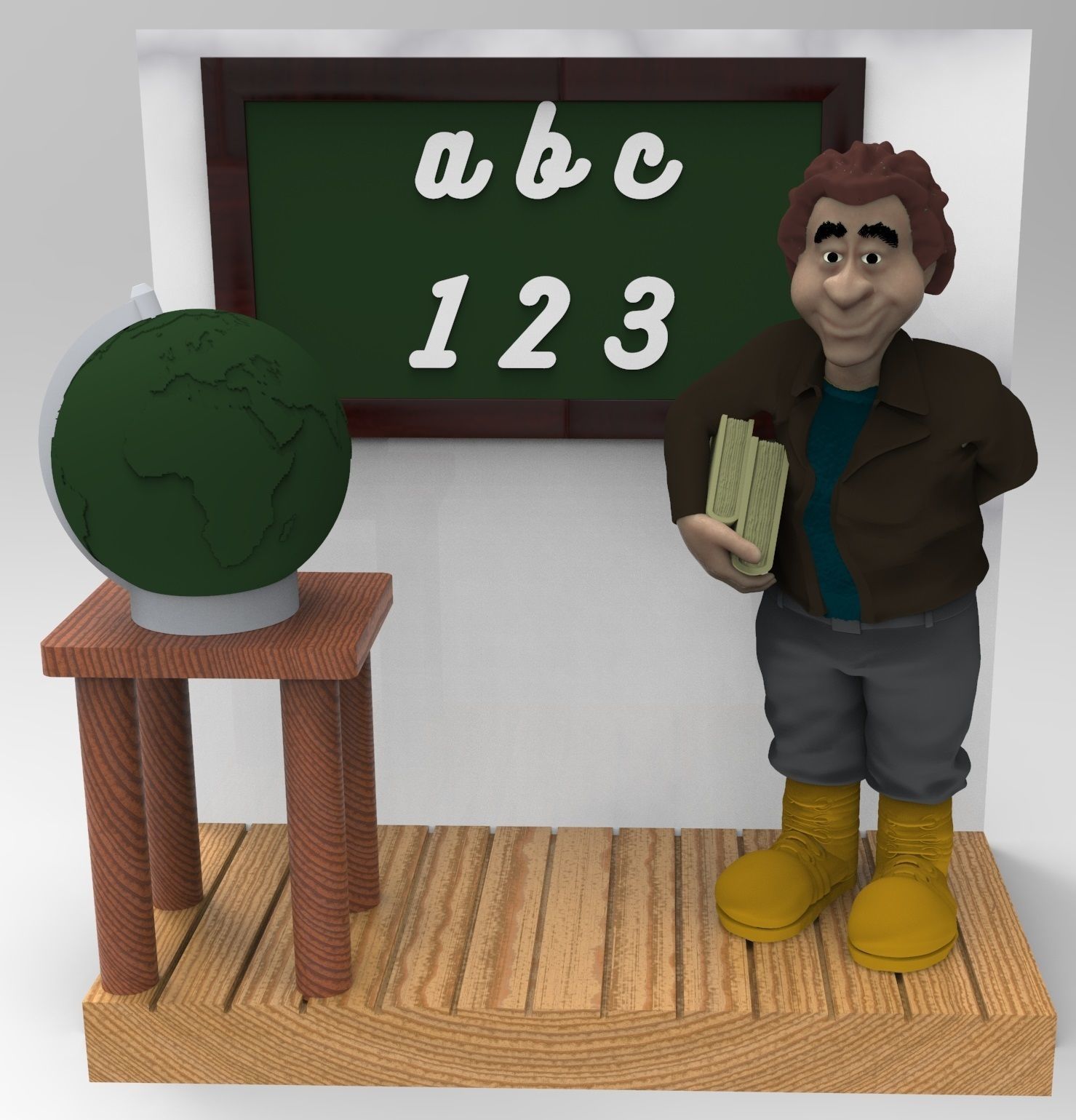TEACHER FIGURINE 3D model 3D printable | CGTrader