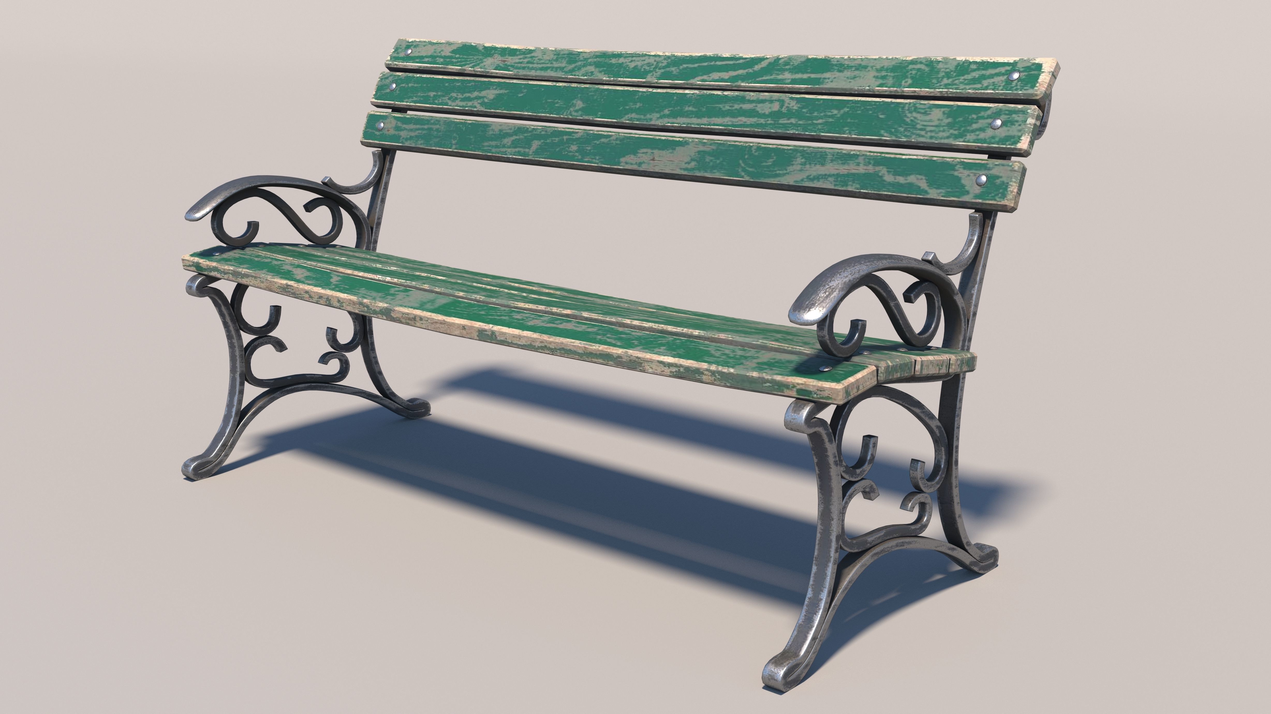 Bench 3D model street architectural | CGTrader