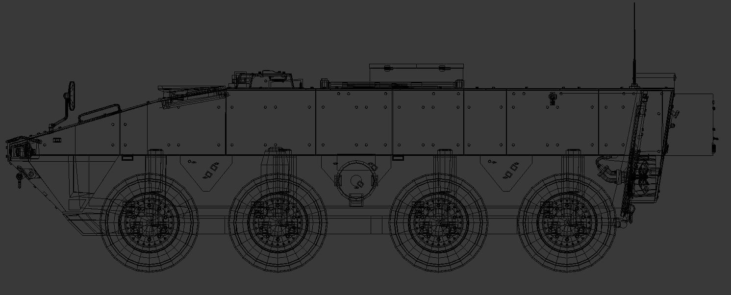 3D model APC Patria AMV 8x8 Modular Pack VR / AR / low-poly | CGTrader