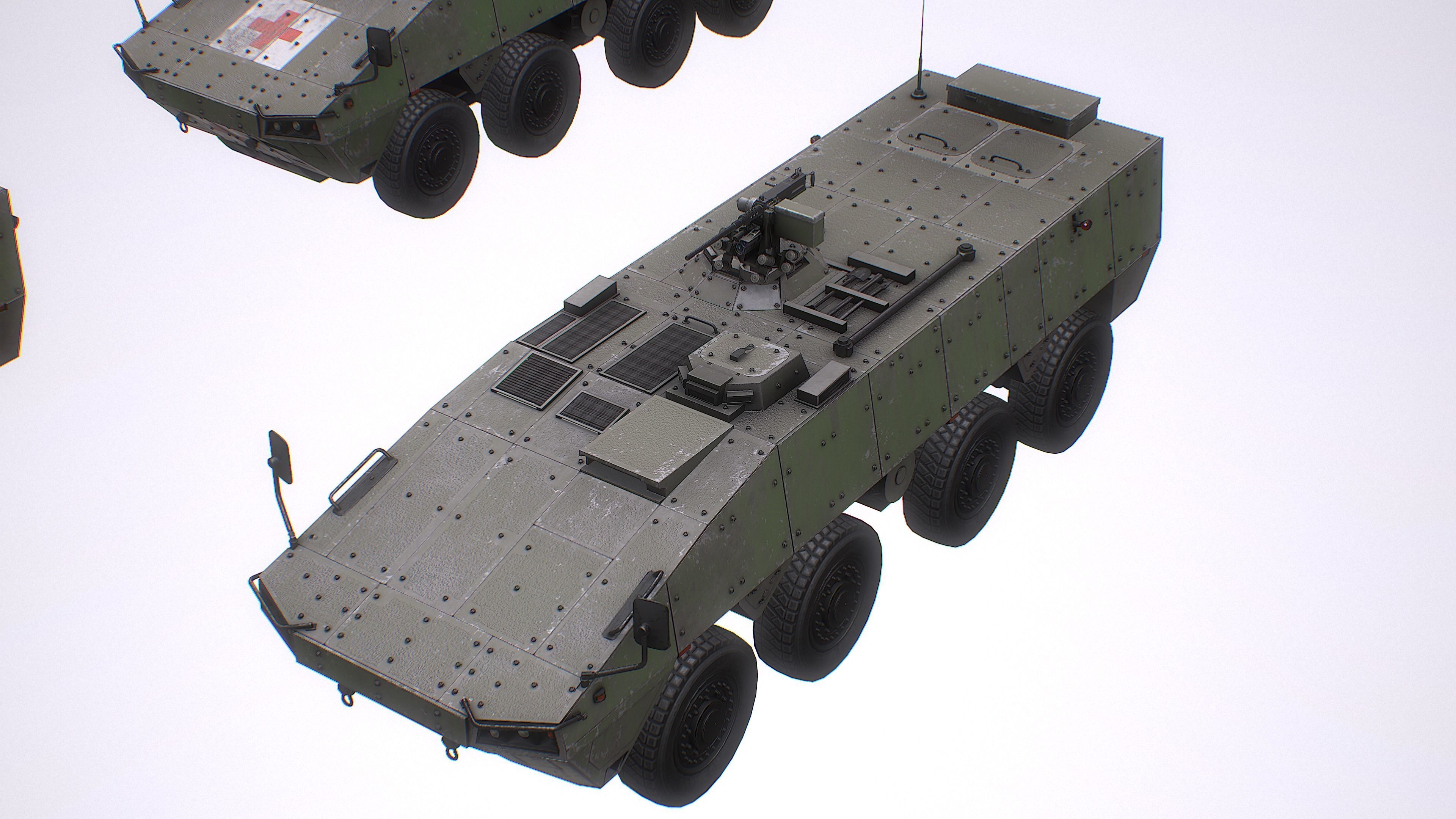 3D model APC Patria AMV 8x8 Modular Pack VR / AR / low-poly | CGTrader