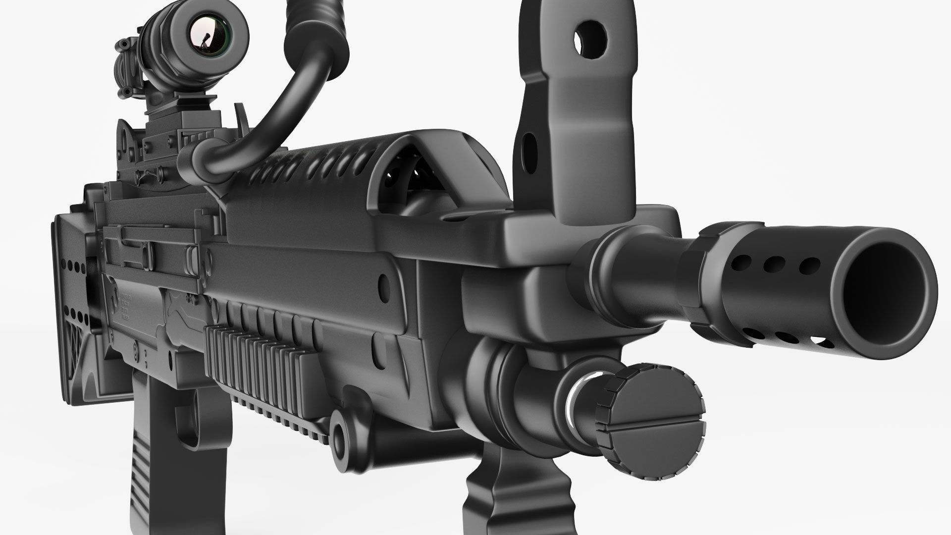 Gun 3d model assault rifle with scope 3D model | CGTrader