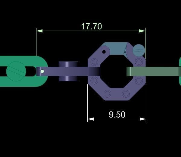 links and lock with bolts 3D model 3D printable | CGTrader