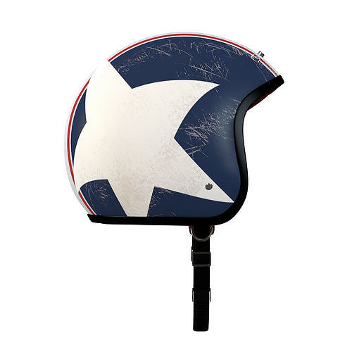 Helmet motorcycle with stars and stripes 3D model | CGTrader