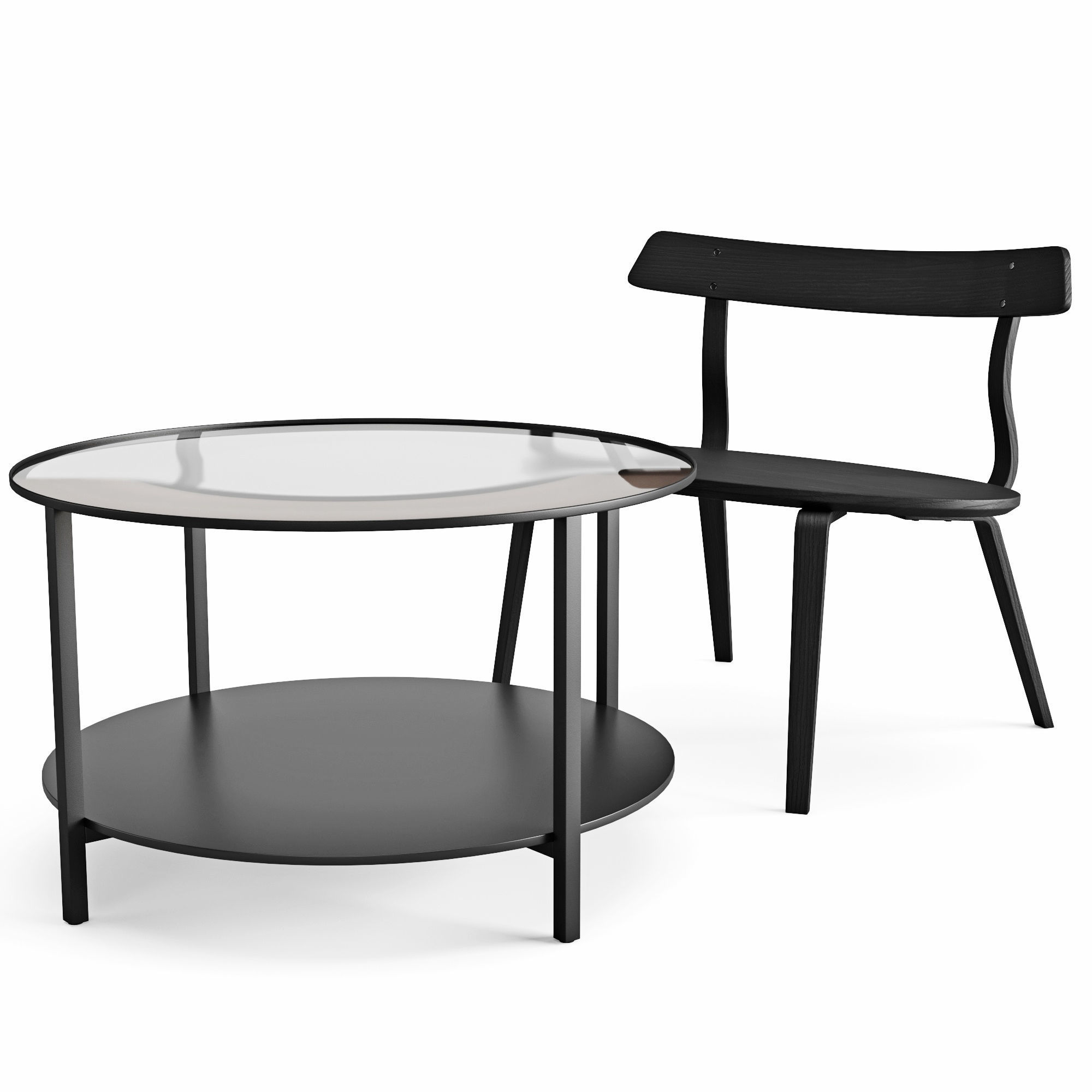 Armchair and Coffee Table Varmer Vittsjo 3D model | CGTrader