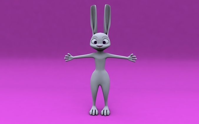 Bunny cartoon 3D model | CGTrader