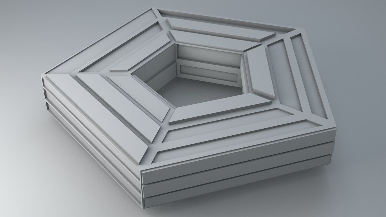 Sci -Fi Shapes - The Pentagon 3D model | CGTrader