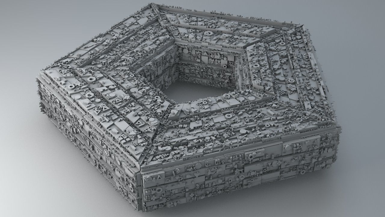 Sci -Fi Shapes - The Pentagon 3D model | CGTrader
