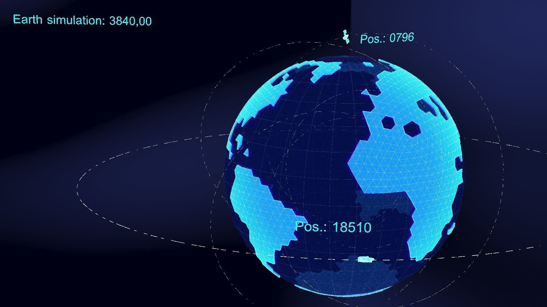 earth simulation hologram 3D model animated | CGTrader