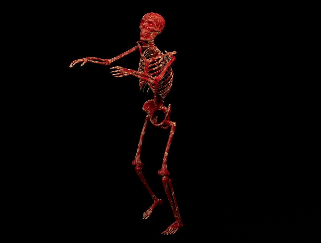 3D model Substance Skeleton Army VR / AR / low-poly rigged animated ...