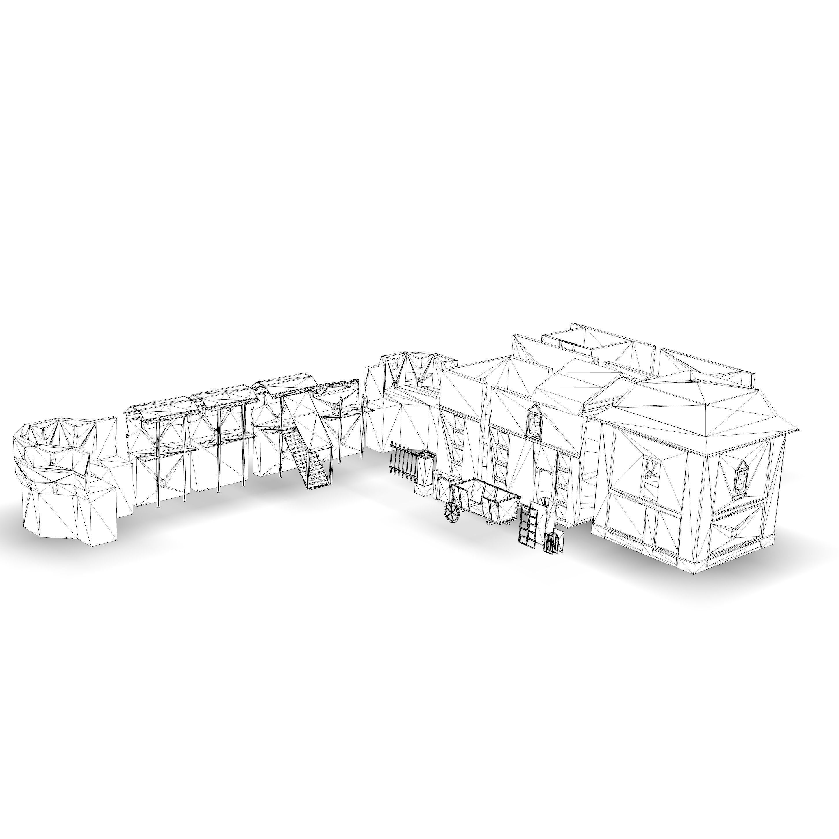 3D model Fort modular VR / AR / low-poly | CGTrader