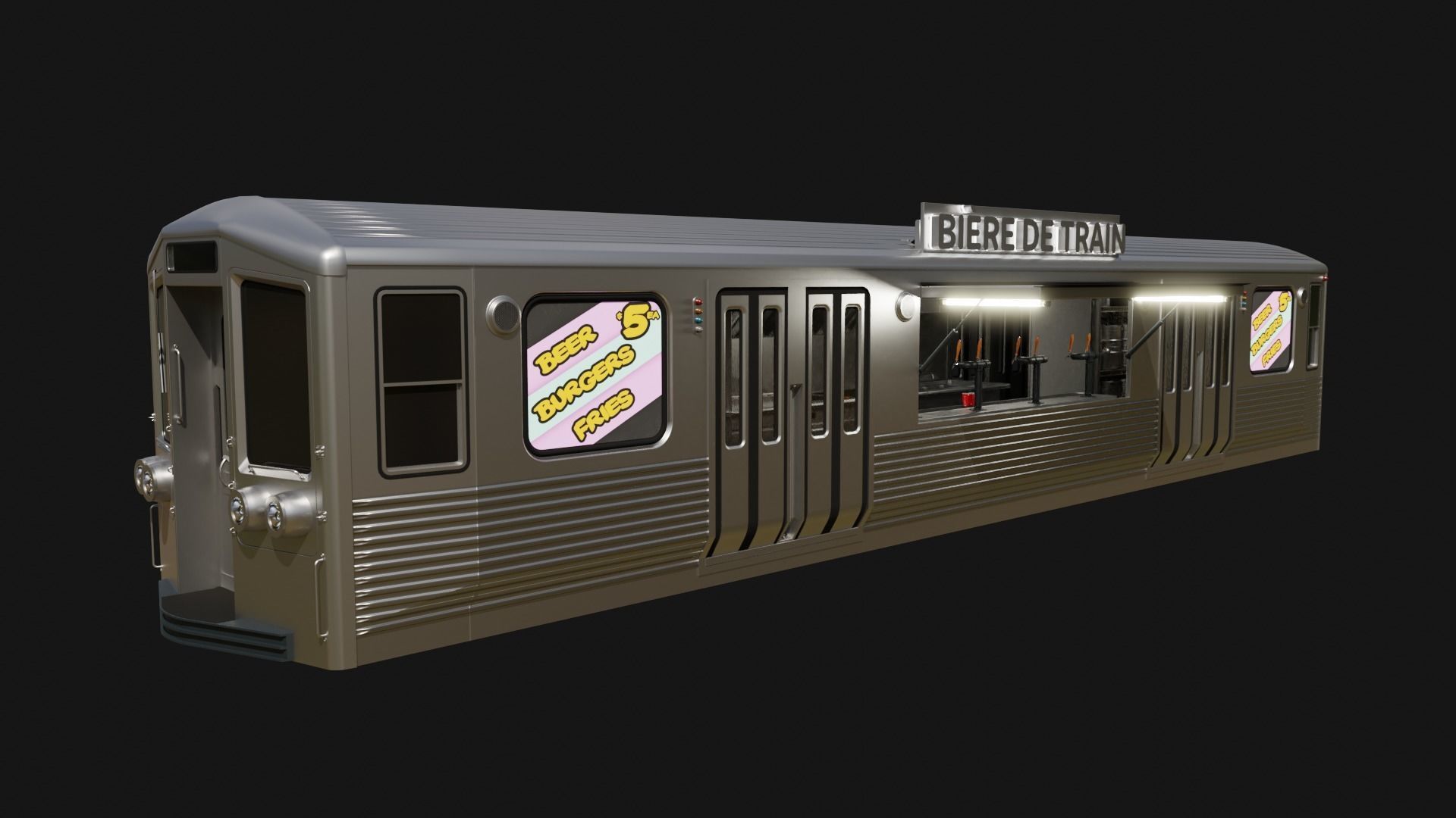 Subway Bar free 3D model | CGTrader