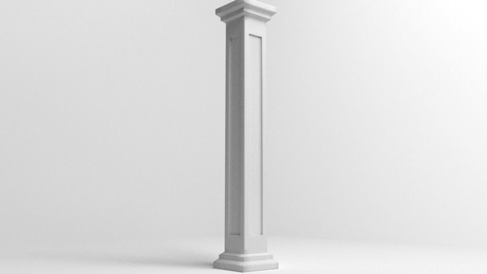 Pillar Square 2 3D model | CGTrader