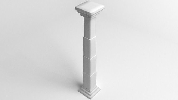 Pillar Square 4 3D model | CGTrader