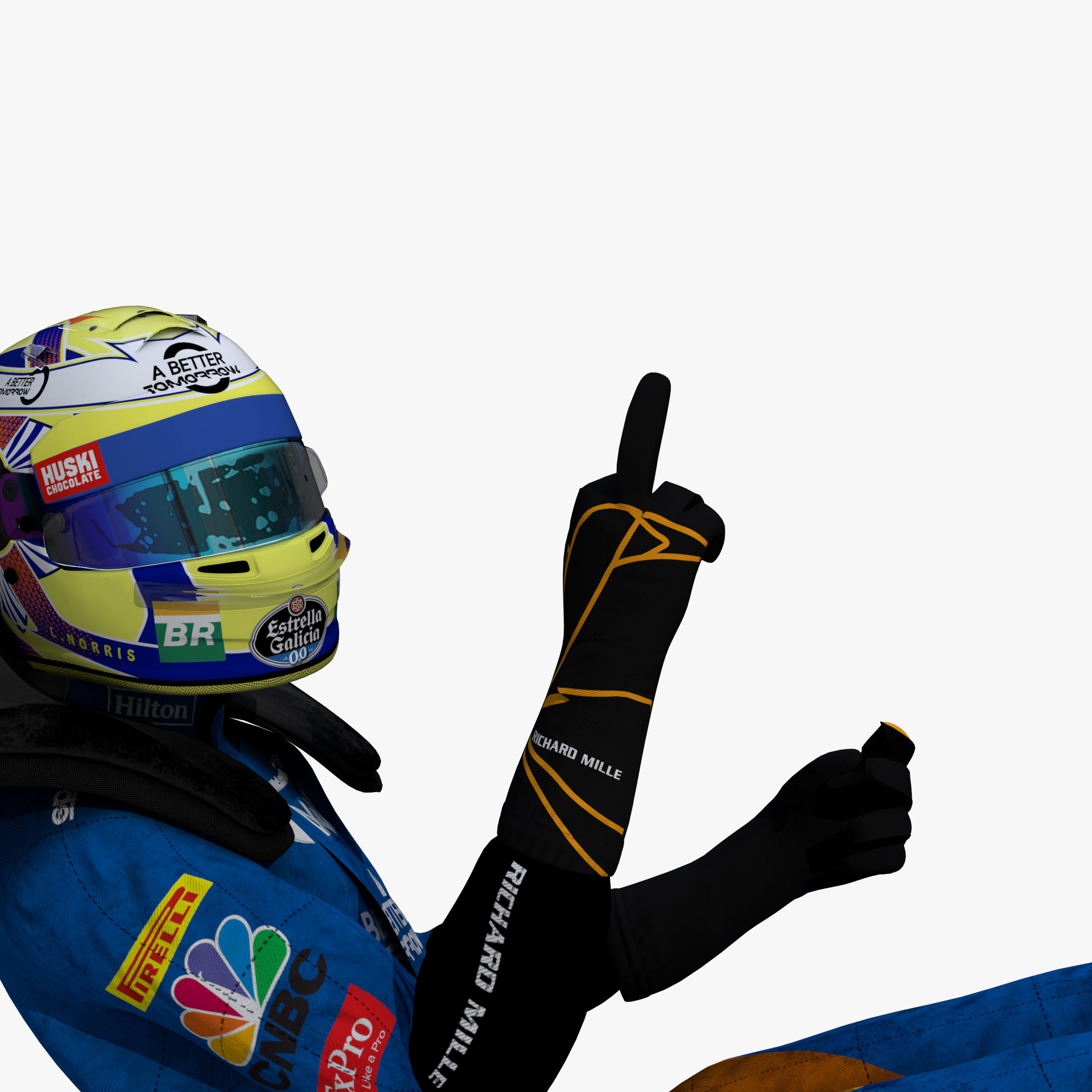 3D model Lando Norris 2019 VR / AR / low-poly rigged | CGTrader