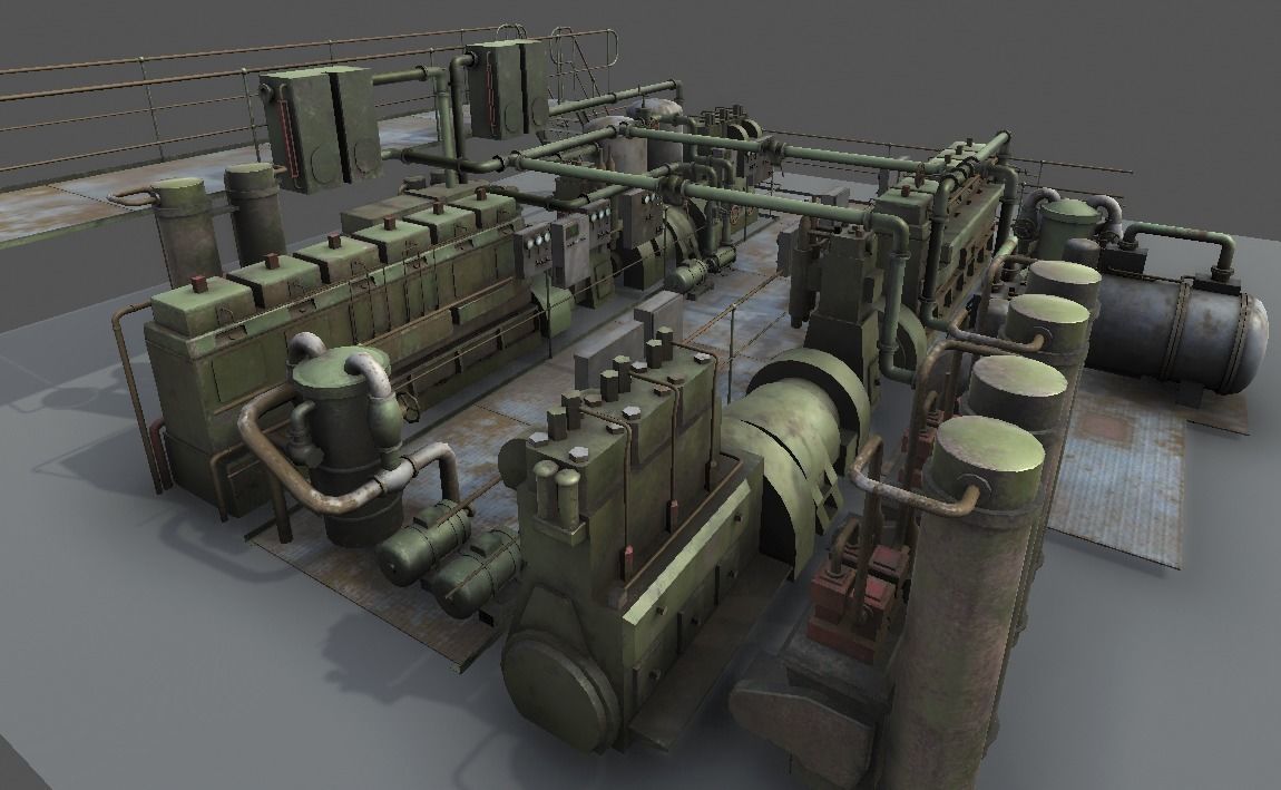 3D model Low poly machinery models pack VR / AR / low-poly | CGTrader