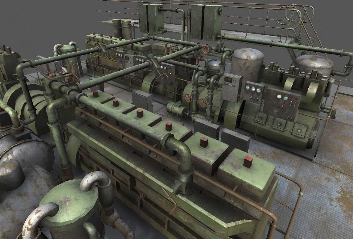 3D model Low poly machinery models pack VR / AR / low-poly | CGTrader