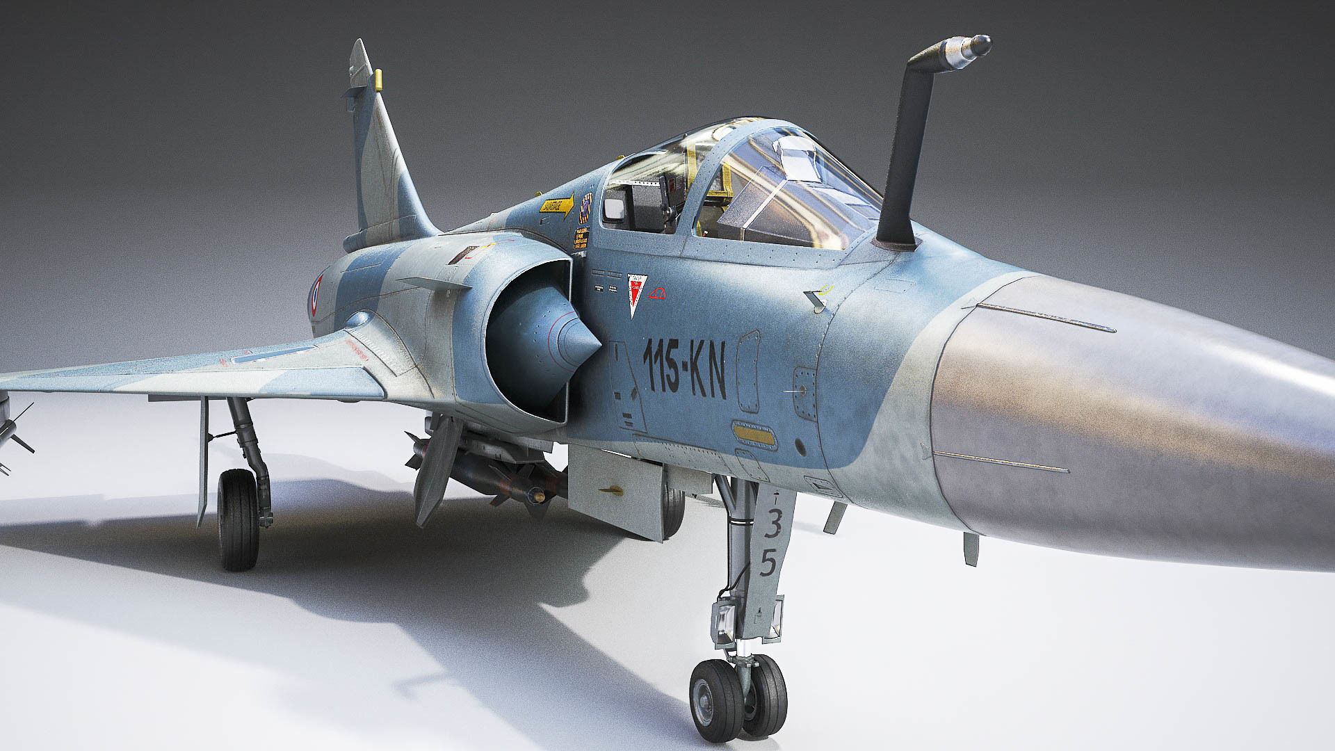 Dassault Mirage 2000 rigged 3D model rigged | CGTrader