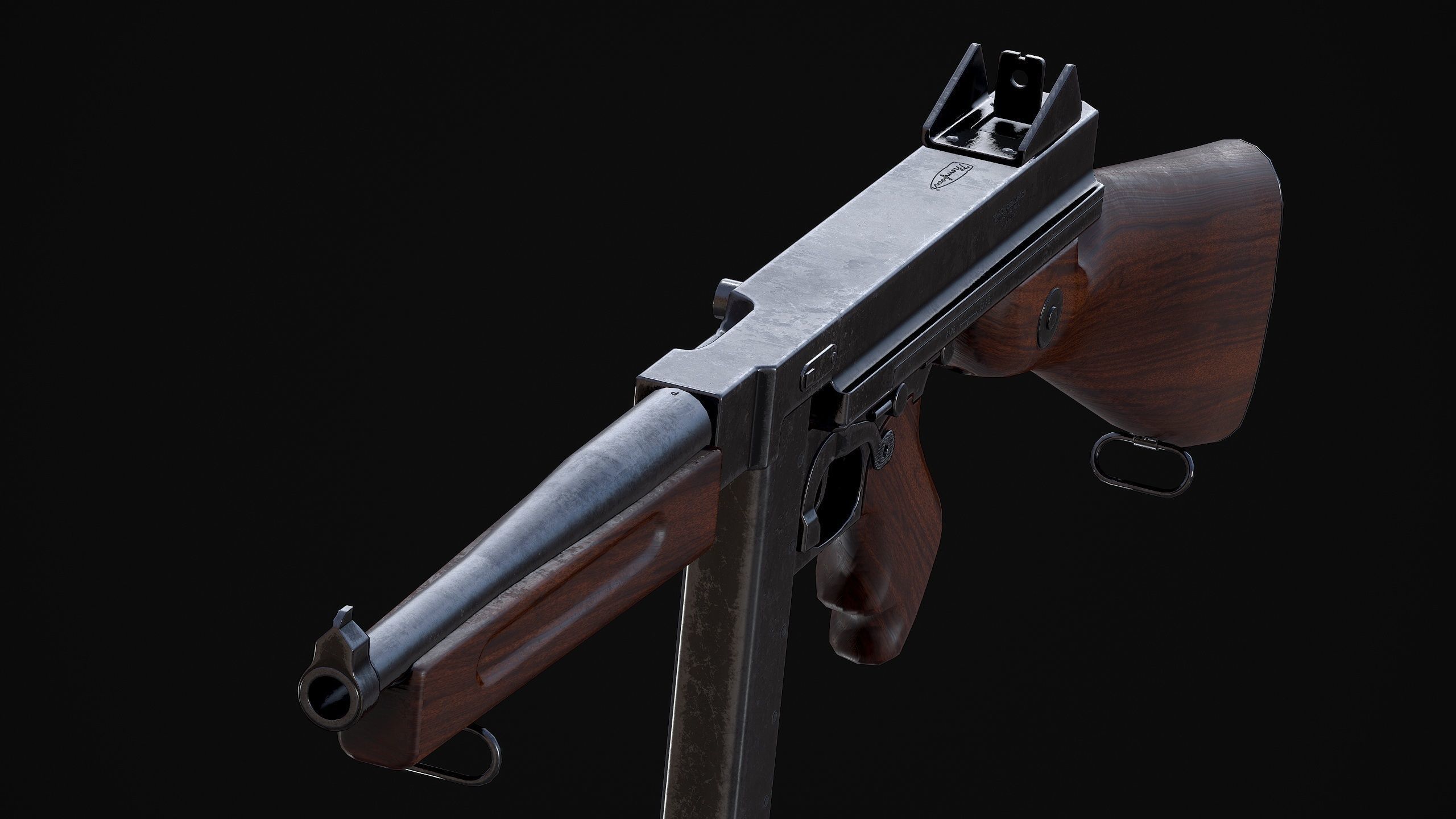3D model M1A1 Thompson VR / AR / low-poly | CGTrader