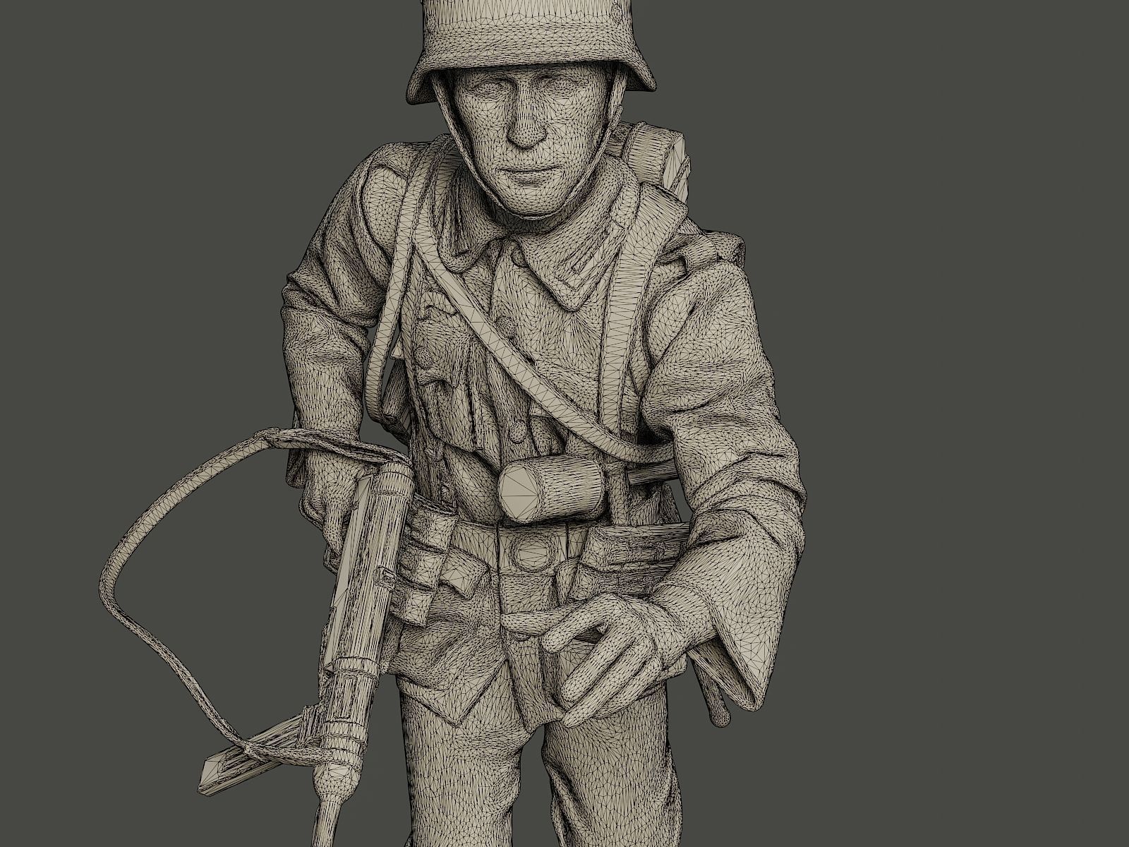 German soldier ww2 running G2 3D model 3D printable | CGTrader