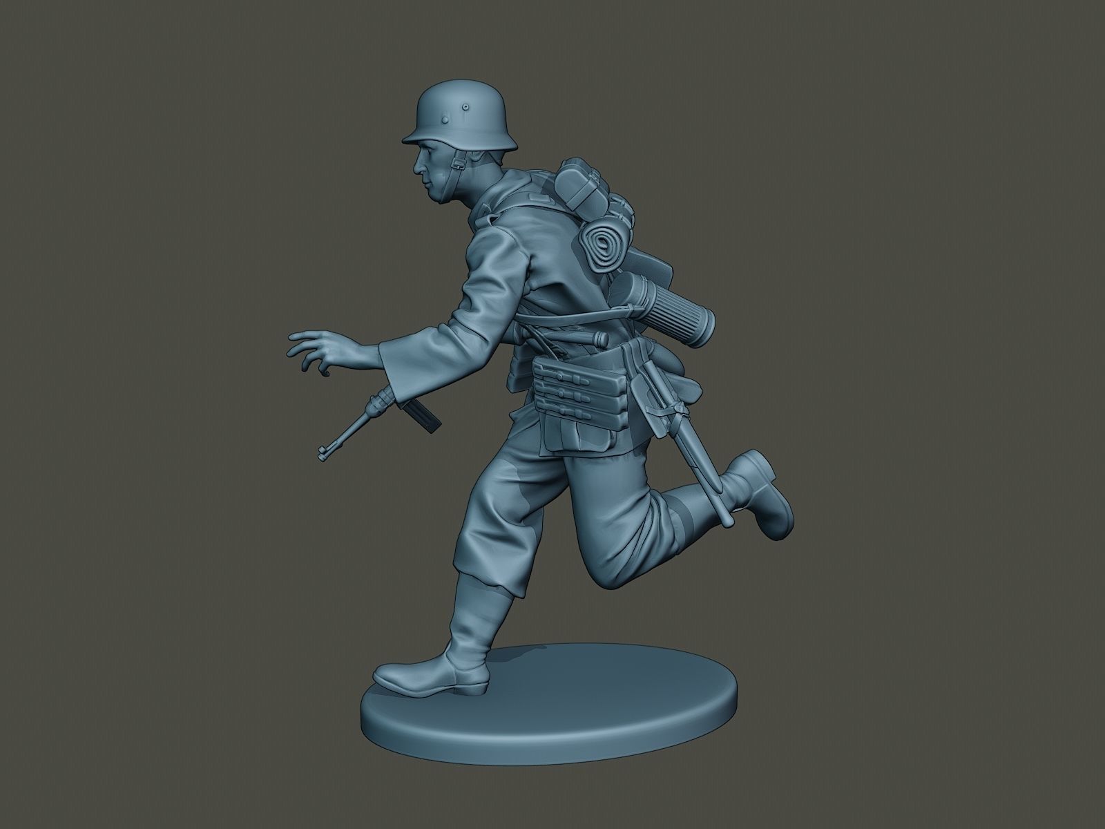 German soldier ww2 running G2 3D model 3D printable | CGTrader