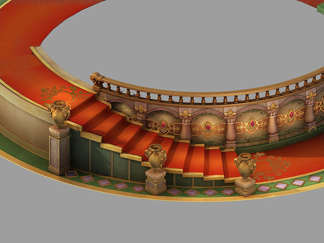 Game Stairs - Stairs 02 3D model | CGTrader