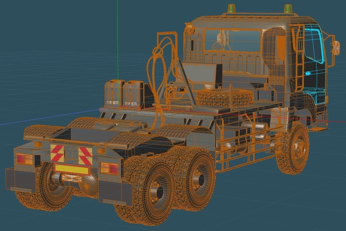 JGSDF type 73 extra-large type semitrailer 3D model | CGTrader