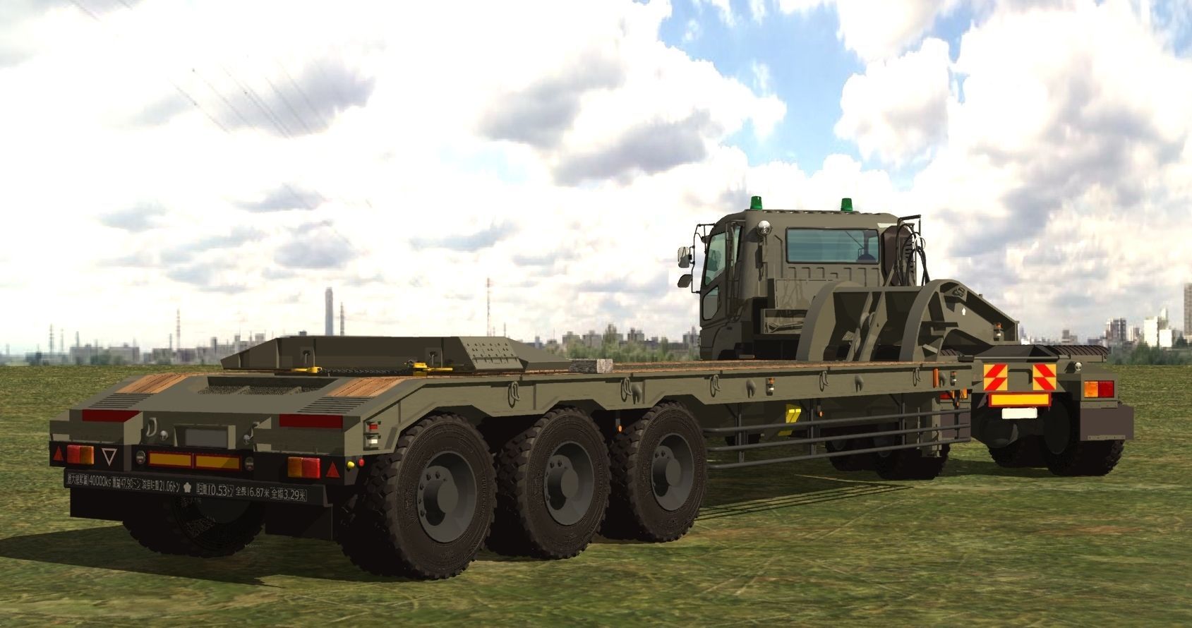 JGSDF type 73 extra-large type semitrailer 3D model | CGTrader