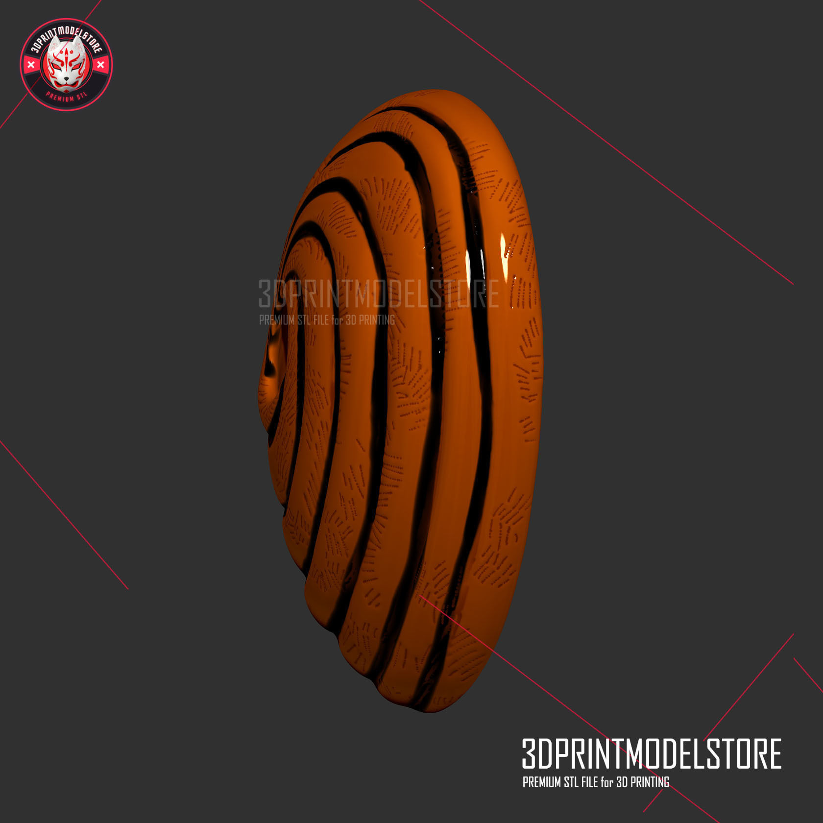 Naruto Tobi Obito Uchiha Mask Cosplay Halloween Costume 3D model 3D ...