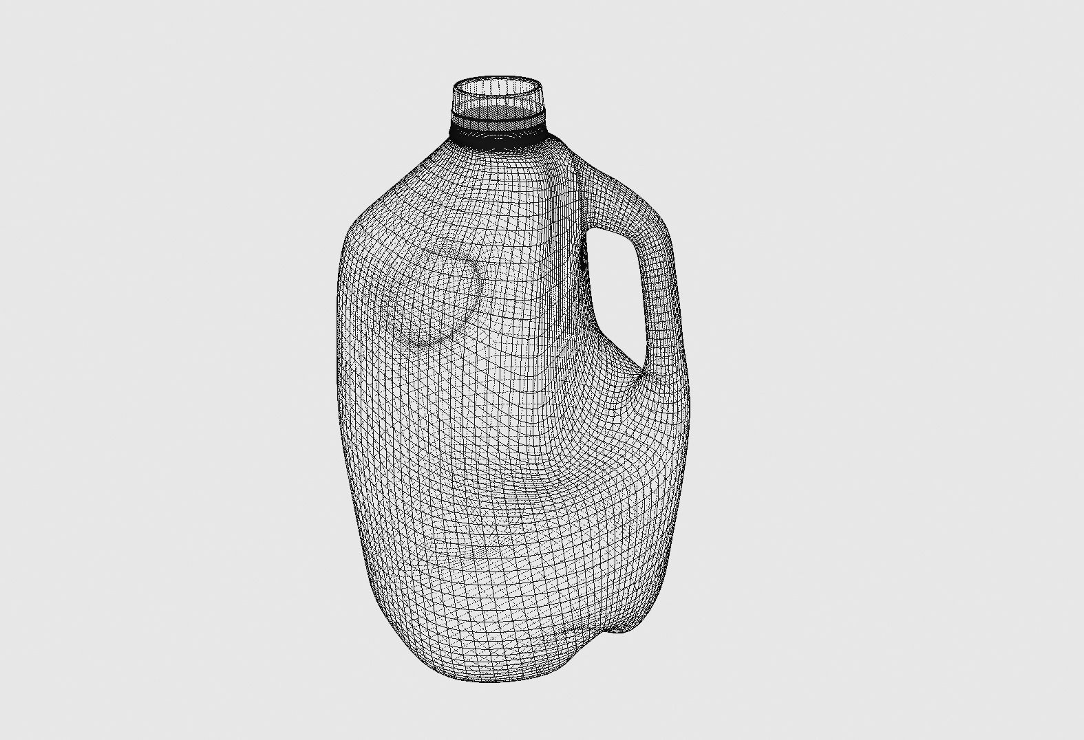 Milk Jug with Professionally Designed Label and Detailed Cap 3D model ...