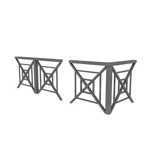3D model 3D black Railing Modular VR / AR / low-poly | CGTrader
